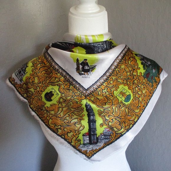 Vintage | Accessories | 22 195s Souvenir Scarf Of Portugal | Poshmark